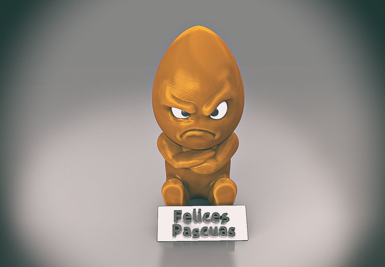 🥚 grumpy Egg・Free STL File for ・Cults